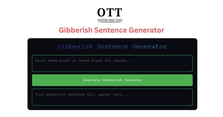 Gibberish Sentence Generator - Online Text Tool