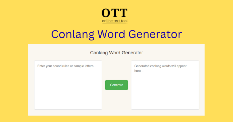 Conlang Word Generator – Create Unique Words