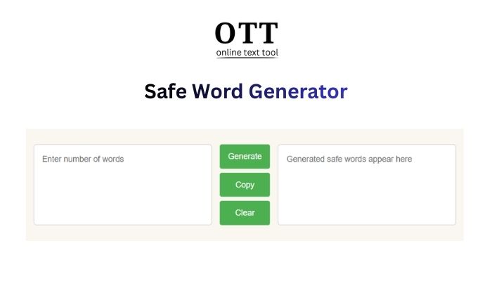Safe Word Generator – Create Strong Words Easily | Online Text Tool
