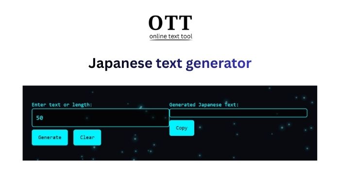 Japanese Text Generator – Create Random Japanese Text