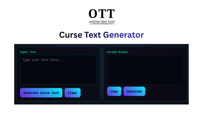 Curse Text Generator – Turn Normal Text Into Cursed | Online Text Tool